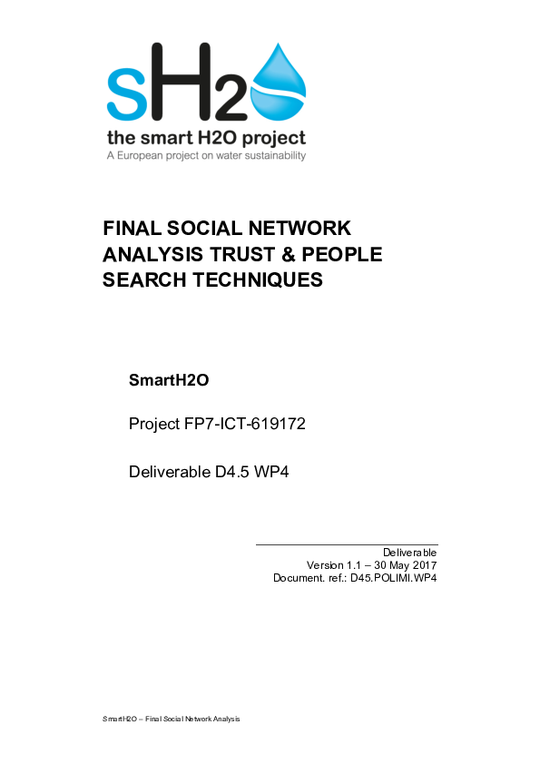 (PDF) SmartH2O – Final Social Network Analysis FINAL SOCIAL NETWORK ...