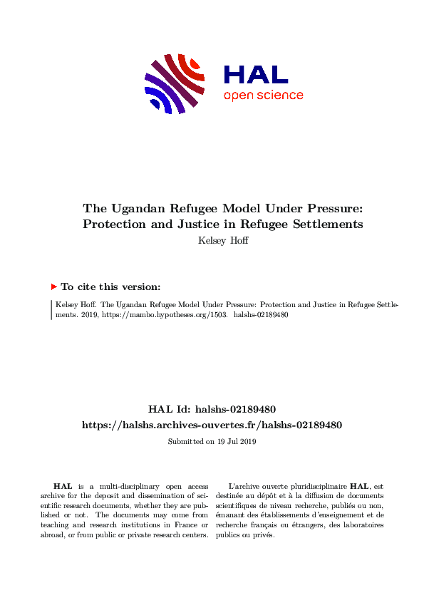 (PDF) The Ugandan Refugee Model Under Pressure: Protection and Justice ...