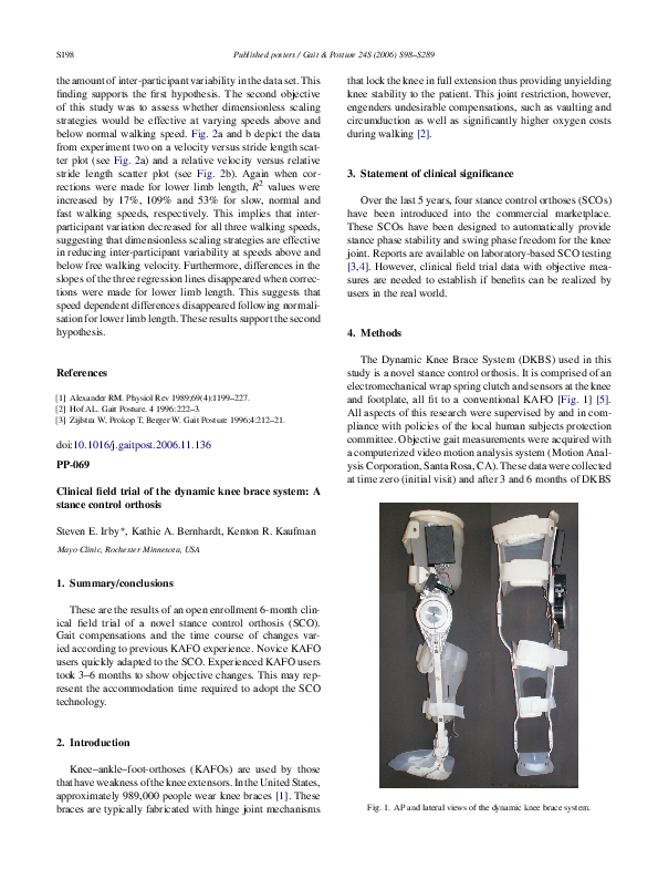 (PDF) Clinical field trial of the dynamic knee brace system: A stance ...