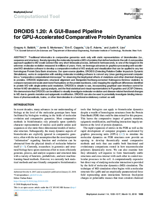 (PDF) DROIDS 1.20: A GUI-Based Pipeline for GPU-Accelerated Comparative Protein Dynamics