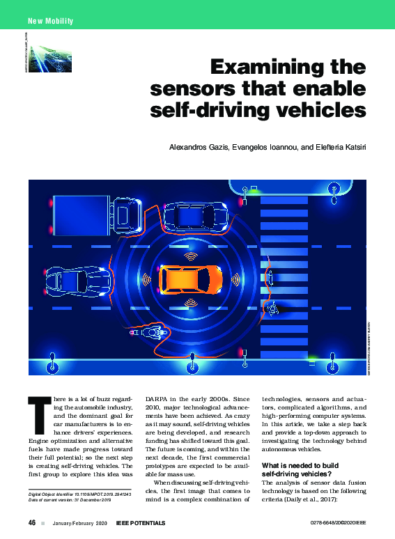 (PDF) Examining the sensors that enable self driving vehicles