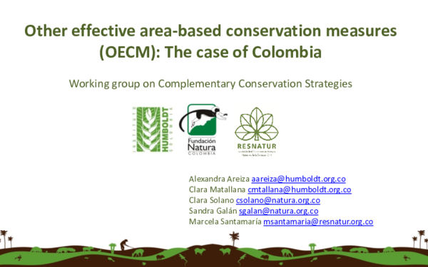 (PDF) Other effective area-based conservation measures (OECM): The case ...