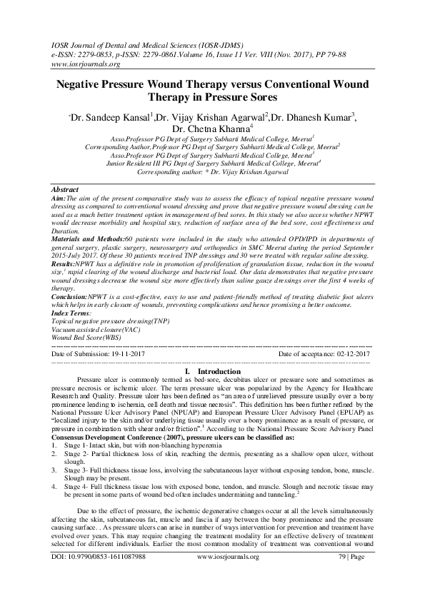 (PDF) Negative Pressure Wound Therapy versus Conventional Wound Therapy ...