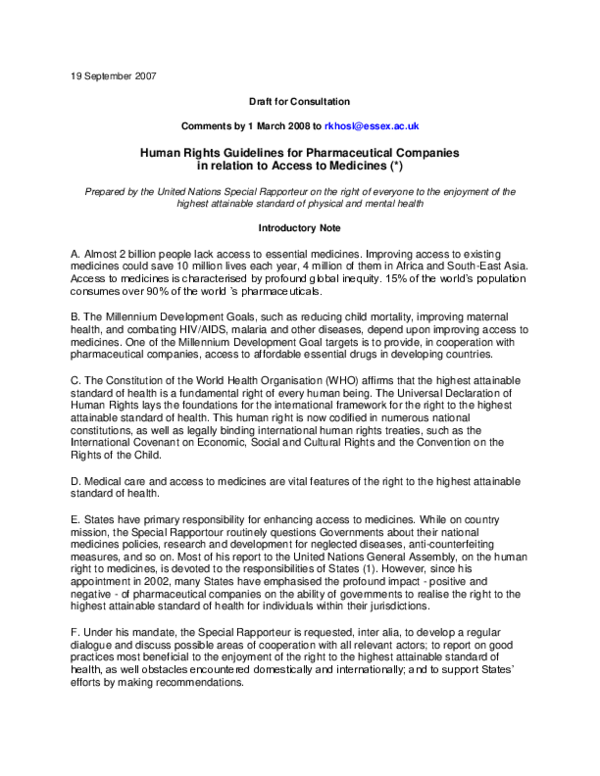 (PDF) Human Rights Guidelines for Pharmaceutical Companies in relation ...