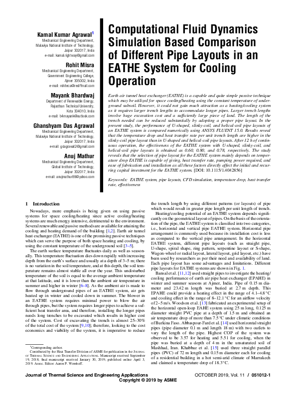 (PDF) Computational Fluid Dynamics Simulation Based Comparison of Different Pipe Layouts in an ...