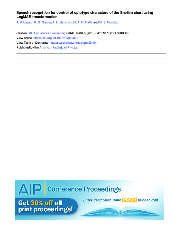 (PDF) Speech recognition for control of optotype characters of the ...