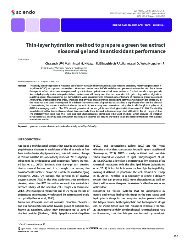 (PDF) Thin-layer hydration method to prepare a green tea extract ...