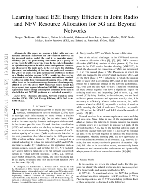 (PDF) Learning based E2E Energy Efficient in Joint Radio and NFV ...