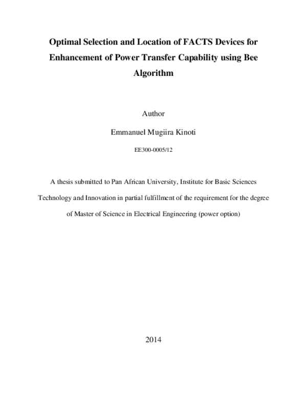 (PDF) Optimal Selection and Location of FACTS Devices for Enhancement of Power Transfer ...