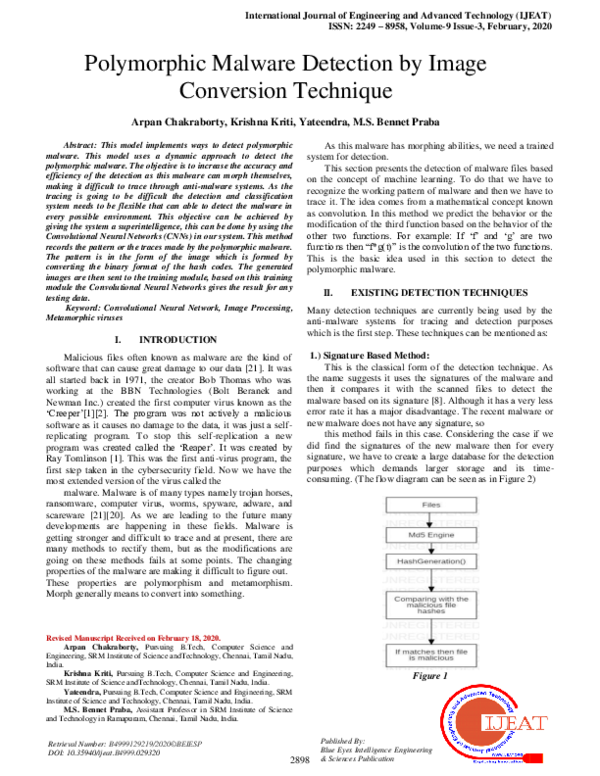 Pdf Polymorphic Malware Detection By Image Conversion Technique