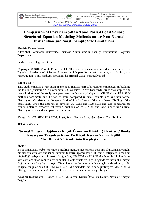 (PDF) Comparison of Covariance-Based and Partial Least Square ...
