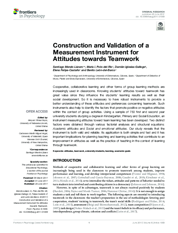 (PDF) Construction and Validation of Measurement Instrument for ...