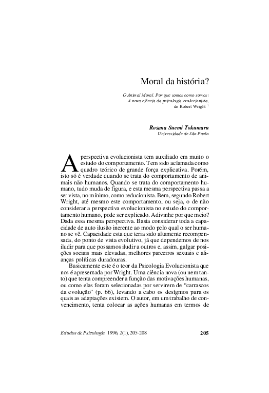 (PDF) The Moral Animal: Why We Are the Way We Are: The New Science of ...