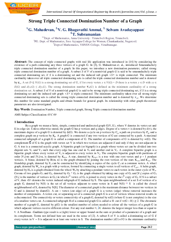 (PDF) Strong Triple Connected Domination Number of a Graph