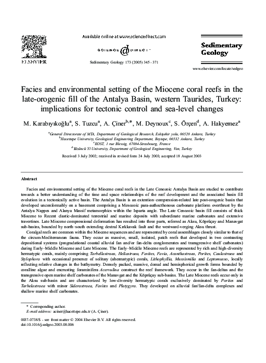 (PDF) Miocene reefs evolution within the shelf carbonates and fan delta ...