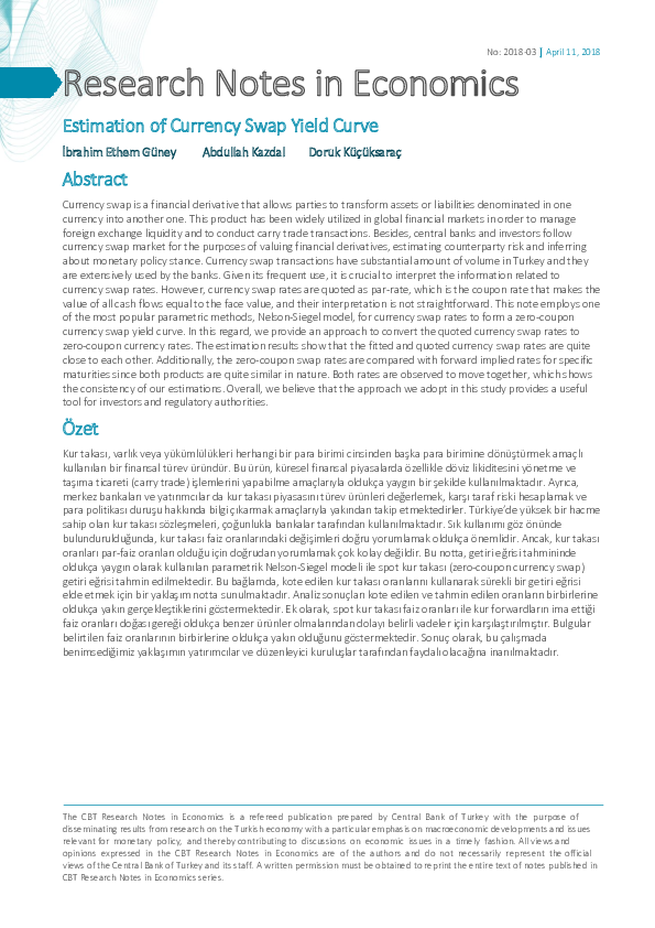 (PDF) Estimation of Currency Swap Yield Curve