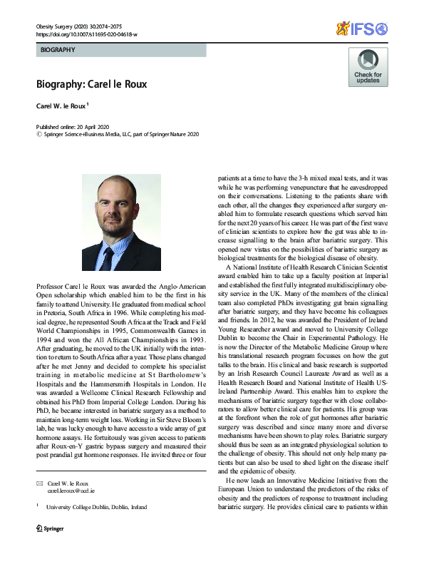 (PDF) Biography: Carel le Roux