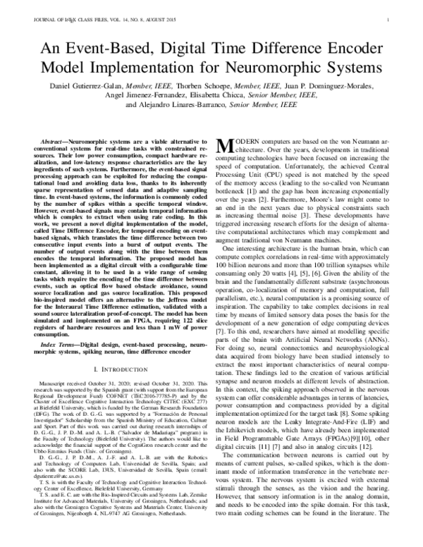 (PDF) An Event-Based Digital Time Difference Encoder Model ...