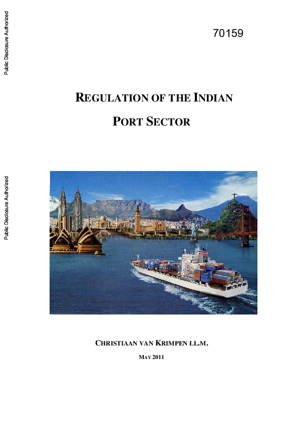 (PDF) Regulation of the Indian Port Sector