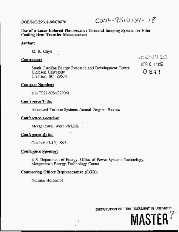 (PDF) Use of a laser-induced fluorescence thermal imaging system for ...