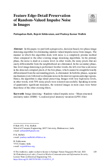 (PDF) Feature Edge-Detail Preservation of Random-Valued Impulse Noise in Images