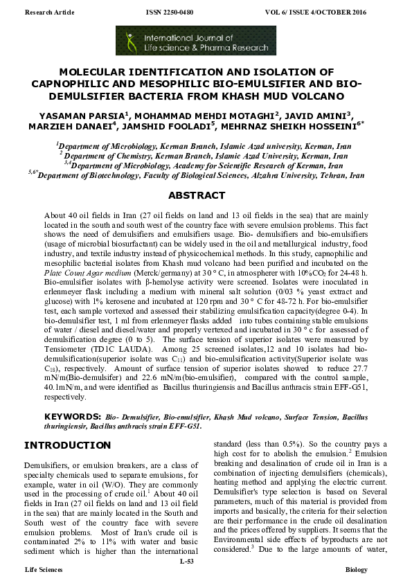 (PDF) Molecular Identification and Isolation of Capnophilic and ...