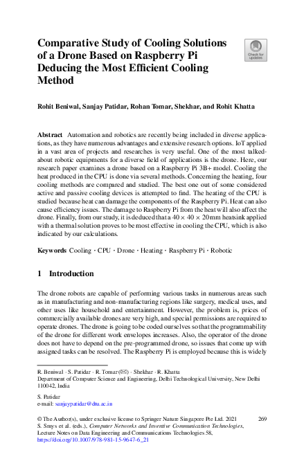 (PDF) Comparative Study of Cooling Solutions of a Drone Based on ...