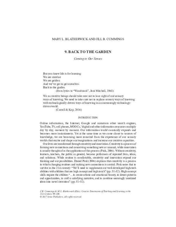 (PDF) Back to the Garden