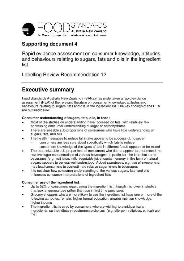 (PDF) Rapid Evidence Assessment