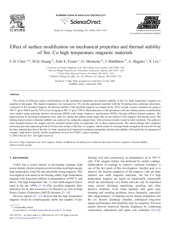 (PDF) Effect of surface modification on mechanical properties and ...