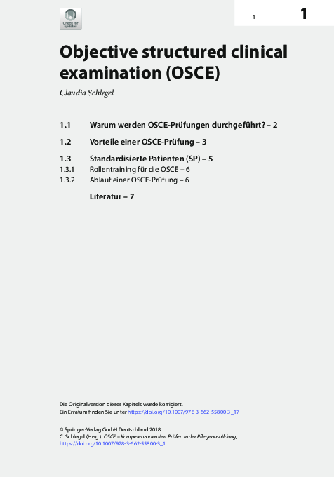 (PDF) Objective structured clinical examination (OSCE)