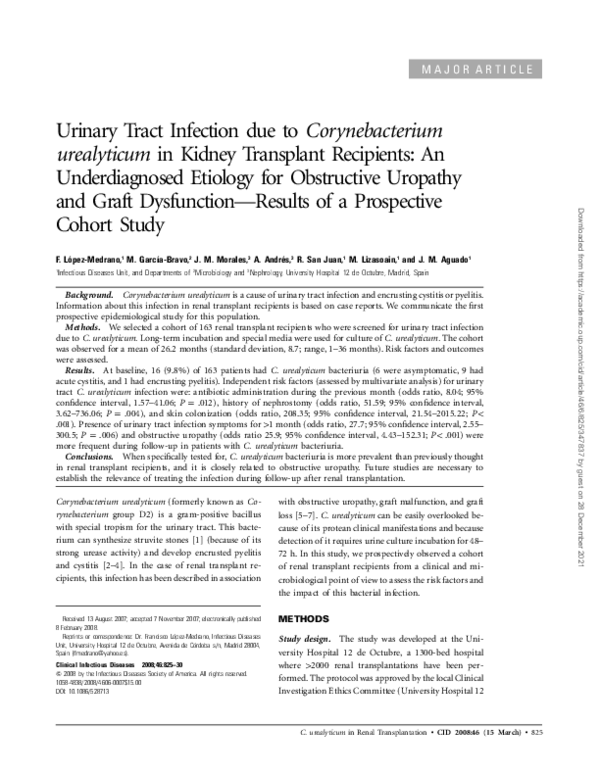 (PDF) Urinary Tract Infection due to Corynebacterium urealyticum in ...