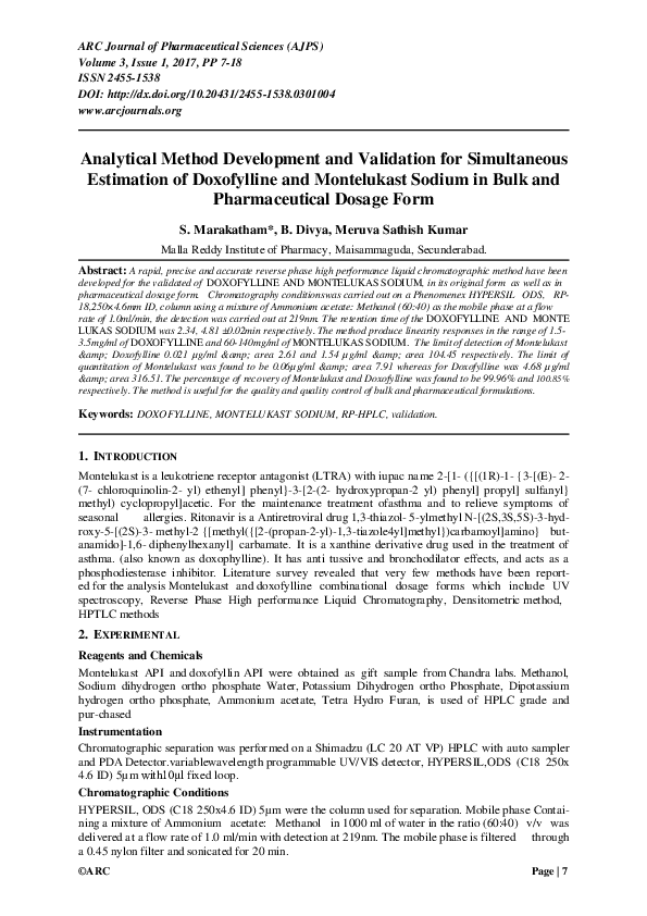 (PDF) Analytical Method Development and Validation for Estimation of Silymarin in Tablet Dosage ...