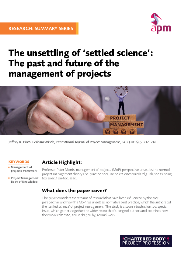 (PDF) The unsettling of “settled science:” The past and future of the ...