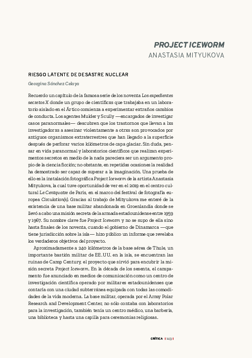 (PDF) Project Iceworm Anastasia Mityukova.Riesgo latente de desastre ...