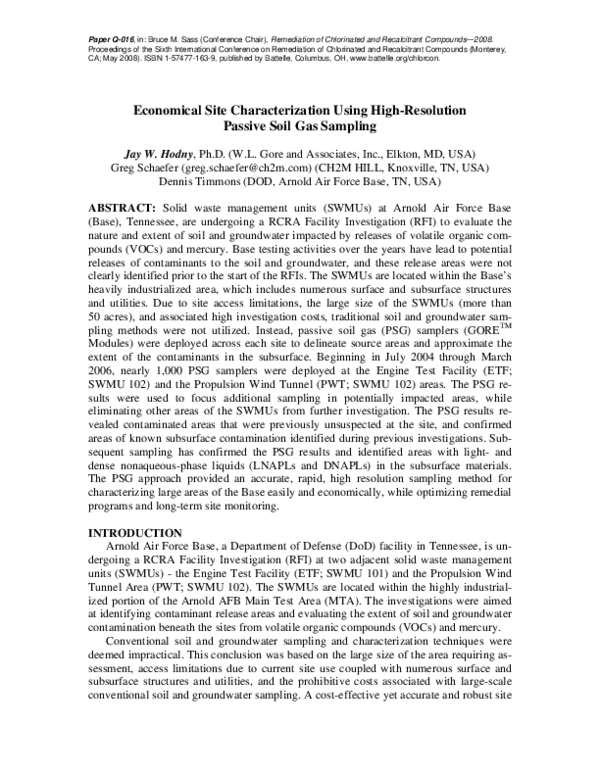(PDF) Economical Site Characterization Using High-Resolution Passive ...