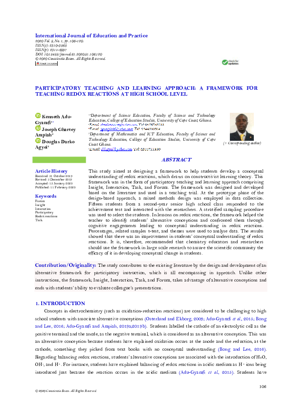 (PDF) Participatory Teaching and Learning Approach: A Framework for ...