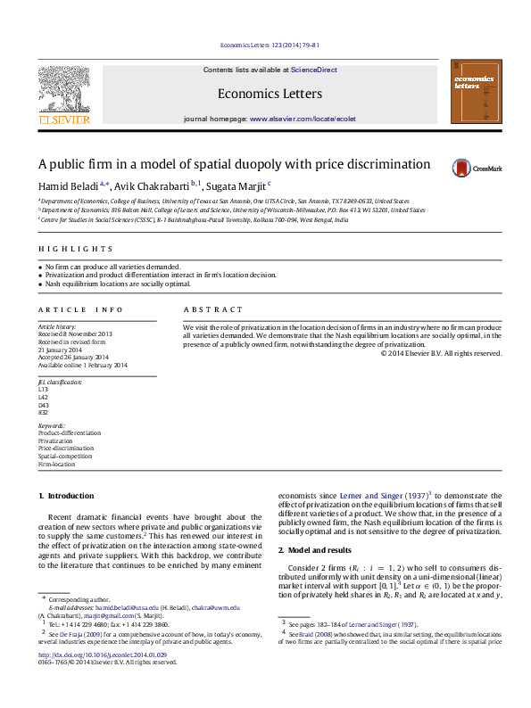 A public firm in a model of spatial duopoly with price discrimination
