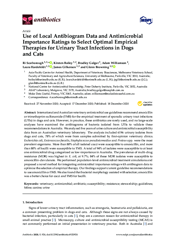 (PDF) Use of Local Antibiogram Data and Antimicrobial Importance Ratings to Select Optimal ...