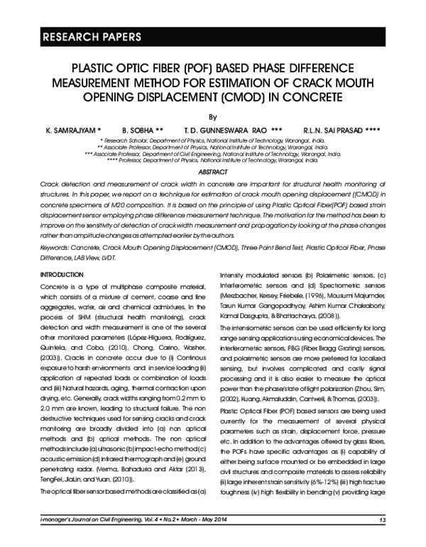 (PDF) Plastic Optic Fiber (Pof) Based Phase Difference Measurement ...