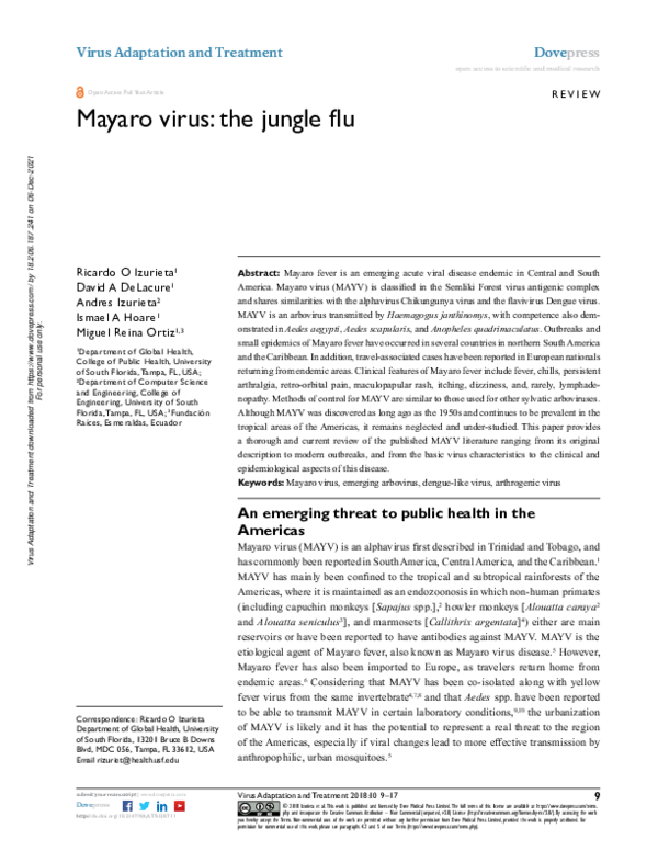 (PDF) Mayaro virus: the jungle flu