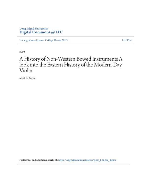 (PDF) A History of Non-Western Bowed Instruments A look into the ...