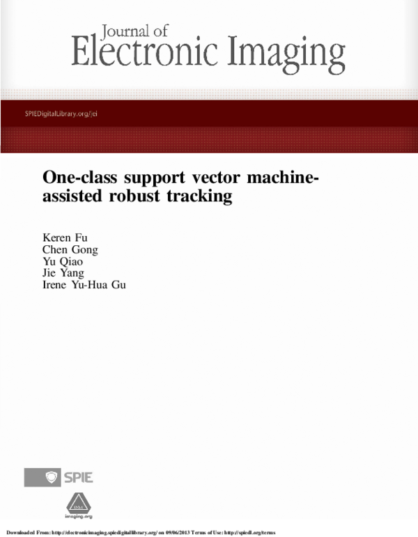 (PDF) One-class support vector machine-assisted robust tracking