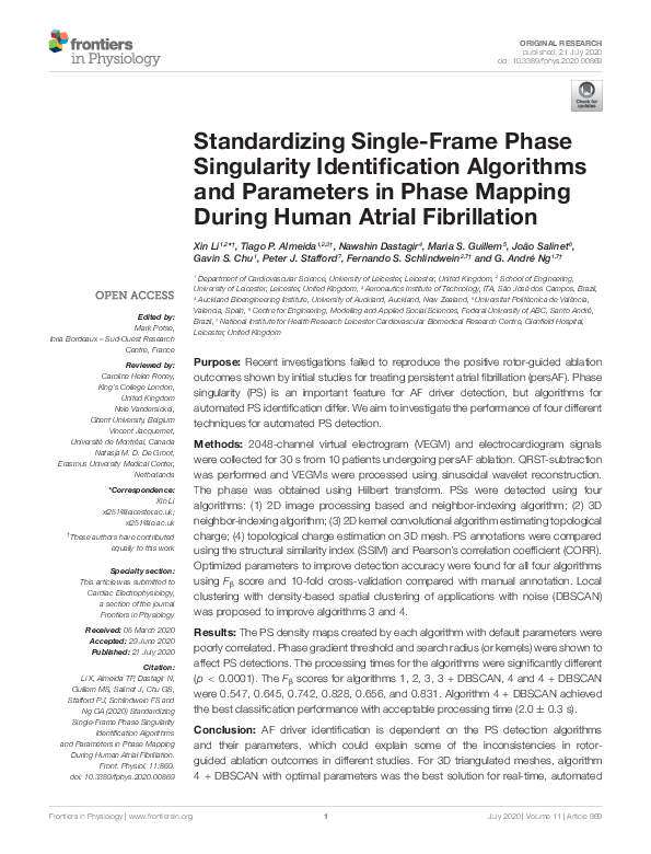Pdf Standardizing Single Frame Phase Singularity Identification Algorithms And Parameters In