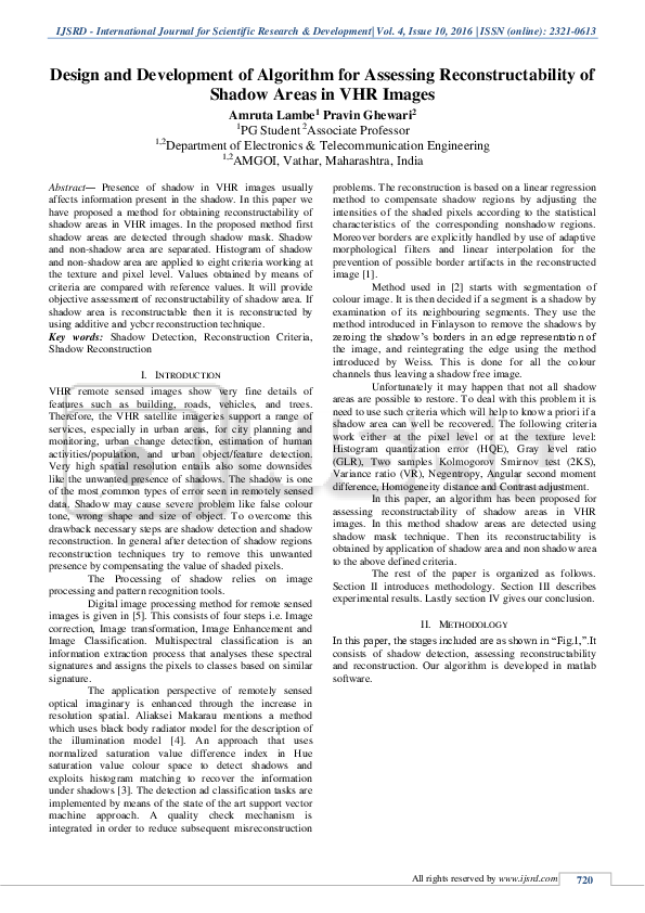(PDF) Design and Development of Algorithm for Assessing Reconstructability of Shadow Areas in ...