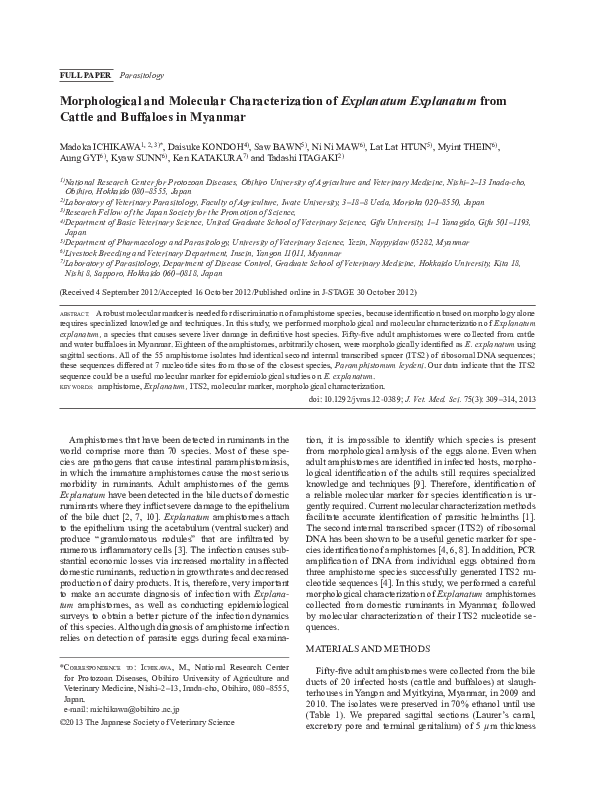 (PDF) Morphological and molecular characterization of Explanatum ...