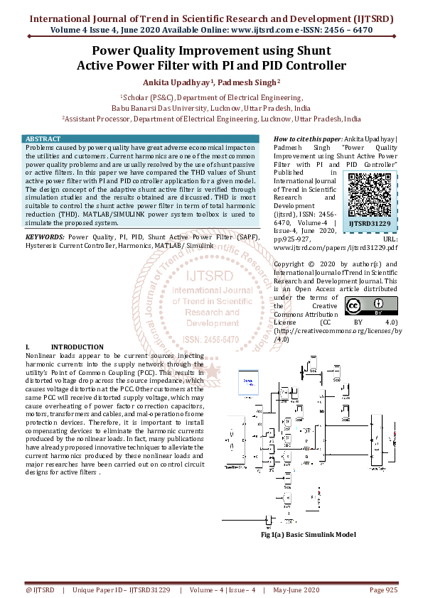 (PDF) Power Quality Improvement using Shunt Active Power Filter with PI ...