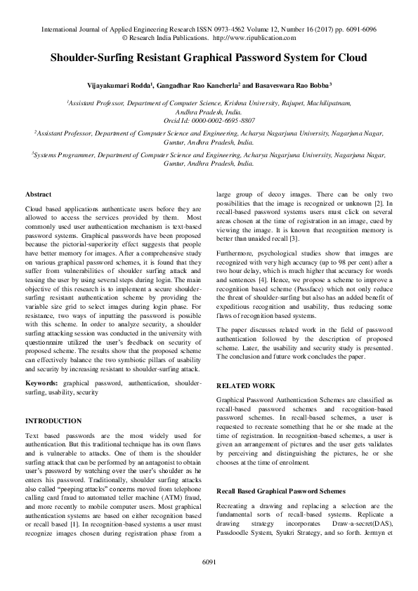 (PDF) Shoulder-Surfing Resistant Graphical Password System for Cloud