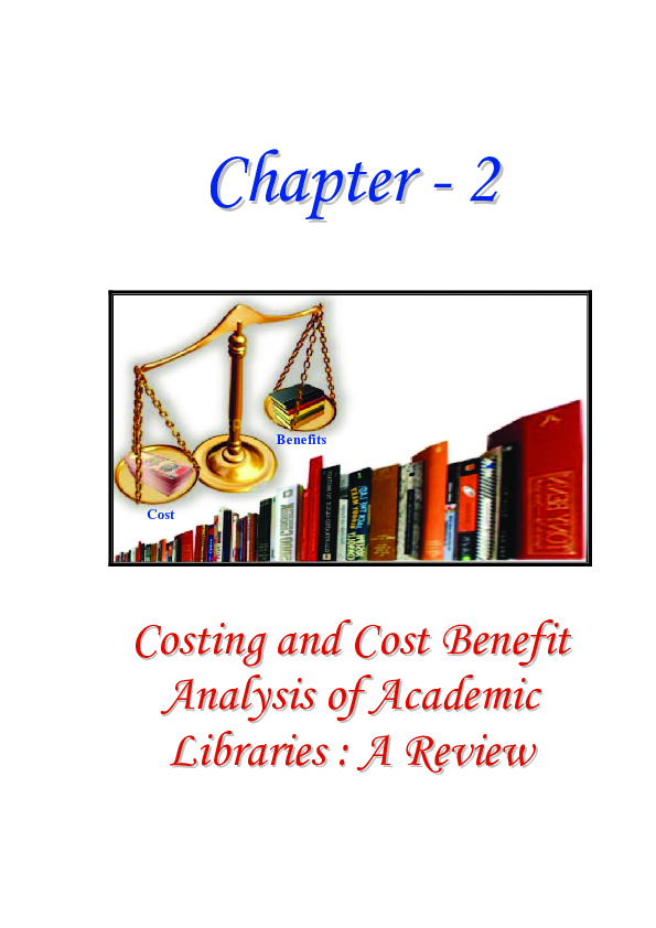 (PDF) Costing and cost benefit analysis of academic libraries