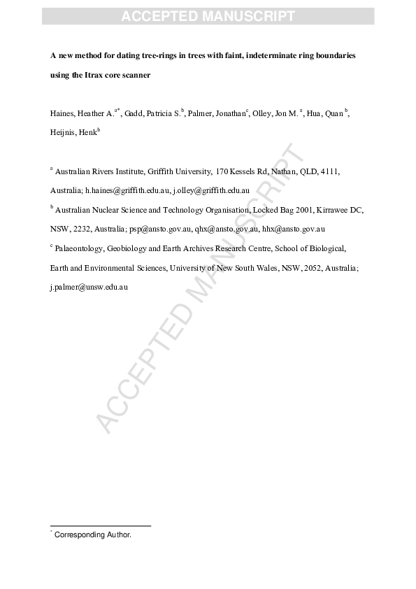 (PDF) A new method for dating tree-rings in trees with faint ...